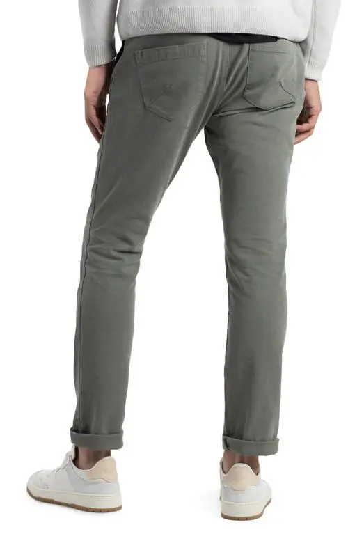 SOFT CLOTH Slim Fit Stretch Canvas Pants - Agave