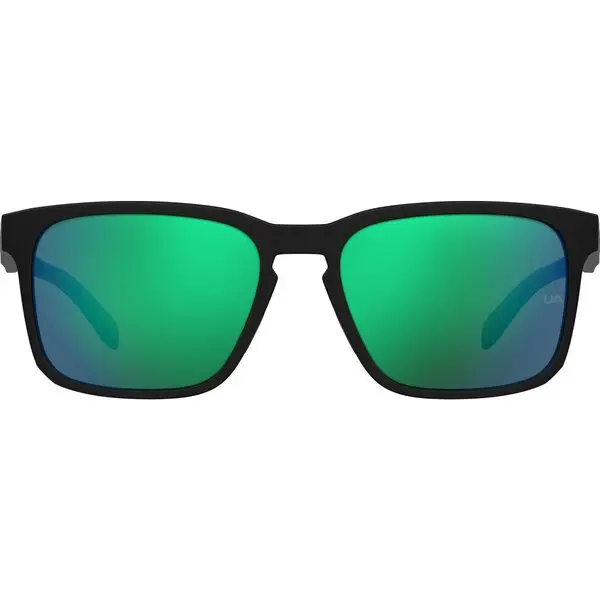 Under Armour 57mm Rectangular Sunglasses - Black/ Green Multilayer