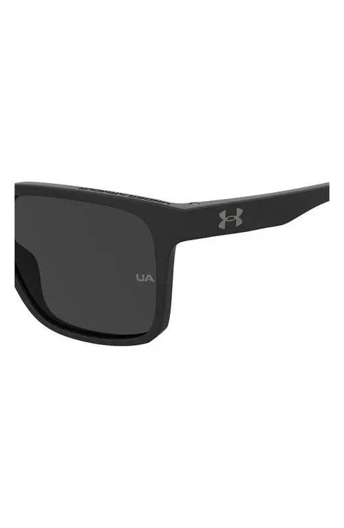 Under Armour 57mm Rectangular Sunglasses - Matte Black/grey