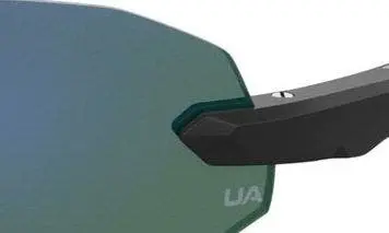 Under Armour Fire Geometric Sunglasses - Black/ Green Multi Oleophobic
