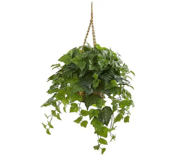 NEARLY NATURAL 38' London Ivy Plant In Hanging Basket Nearl Y Natural - One-color