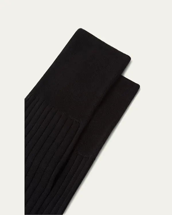 Prada Rib-knit Cotton Crew Socks