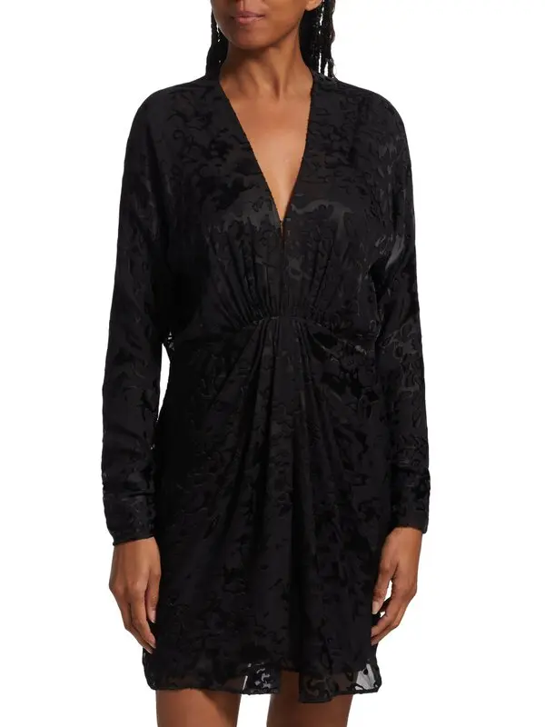 Rag & Bone Eloise Burnout Minidress - Black Multi