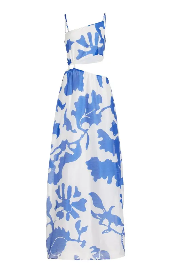 sir the label vivi asymmetrical cut out dress Alice Asymmetric Pleated Hem Sleeveless Dress in Lightweight Blend XL main image 1