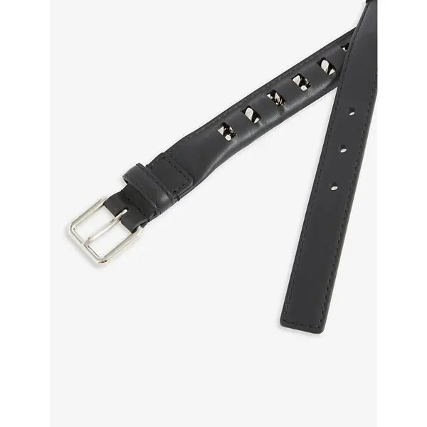 Alexander McQueen Chain-embellished Leather Belt