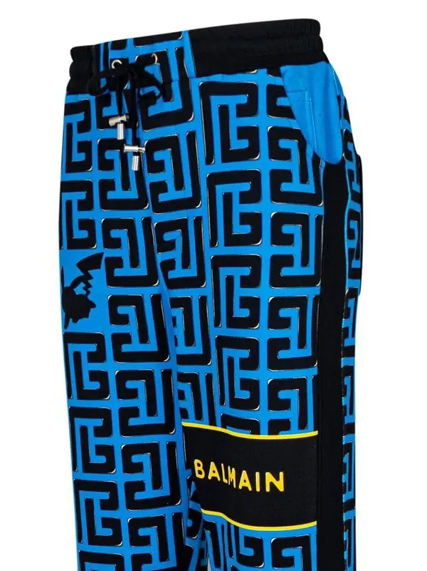 Balmain X Pokemon Monogram-print Cotton Track Pants