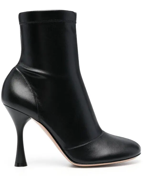 GIANVITO ROSSI Larue 95mm Leather Ankle Boots