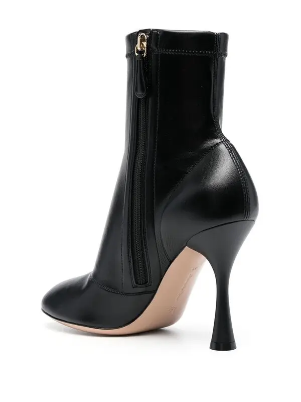 GIANVITO ROSSI Larue 95mm Leather Ankle Boots