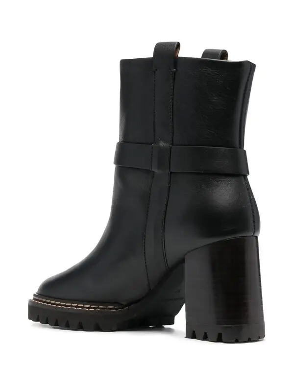 See By Chloé 100mm Leather Ankle Boots