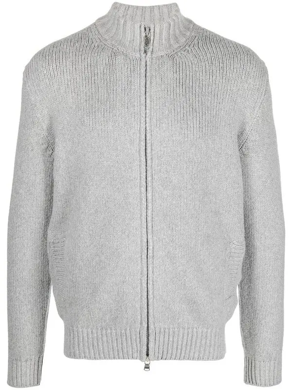 Fedeli High-neck Zip-up Cardigan
