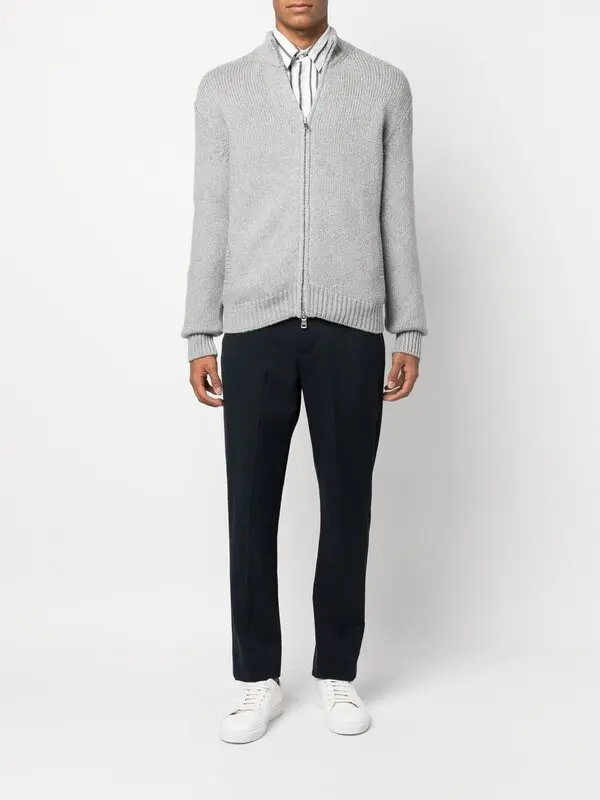 Fedeli High-neck Zip-up Cardigan