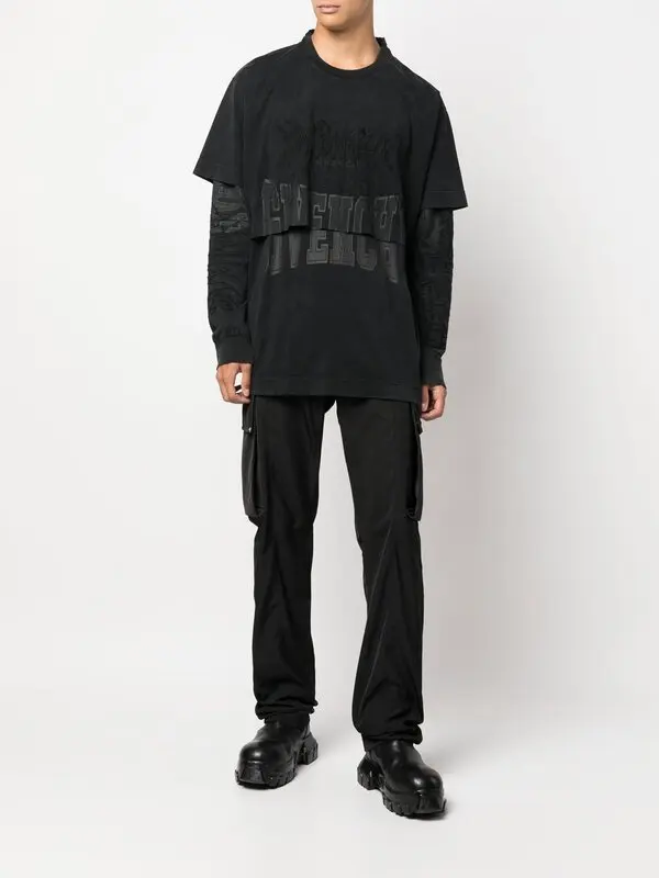 Givenchy Logo-embroidered Long-sleeve T-shirt - Black