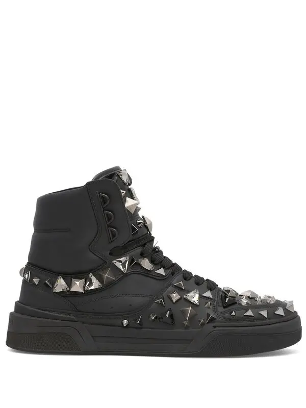 Dolce & Gabbana Dg Logo Studded High-top Sneakers
