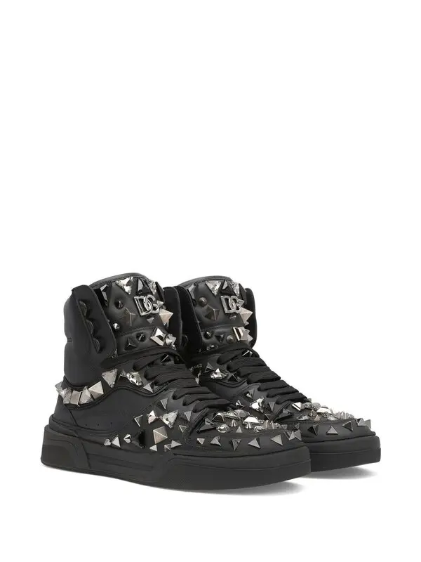 Dolce & Gabbana Dg Logo Studded High-top Sneakers