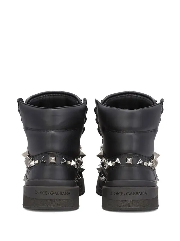 Dolce & Gabbana Dg Logo Studded High-top Sneakers