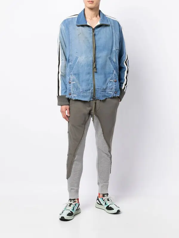GREG LAUREN Patchwork Drawstring Trousers