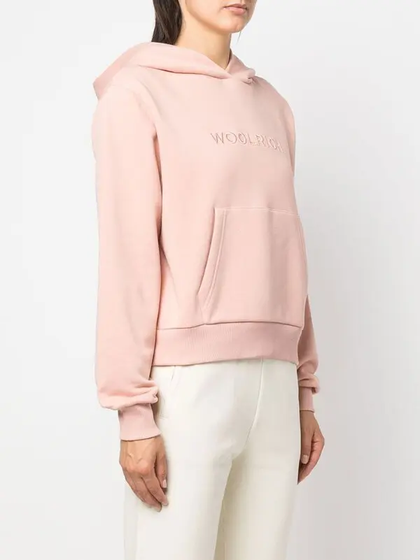 Woolrich Logo-embroidered Cotton Hoodie