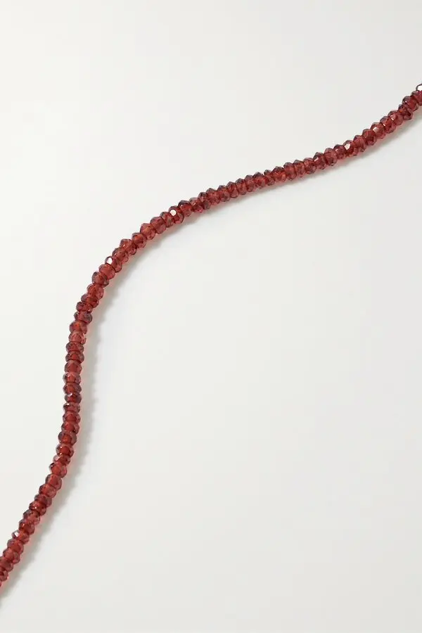 Jia Jia Net Sustain Birthstone 14-karat Beaded Bracelet - Red