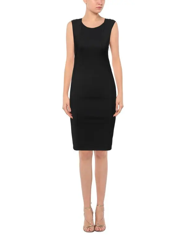 Patrizia Pepe Midi Bodycon Dress - Black