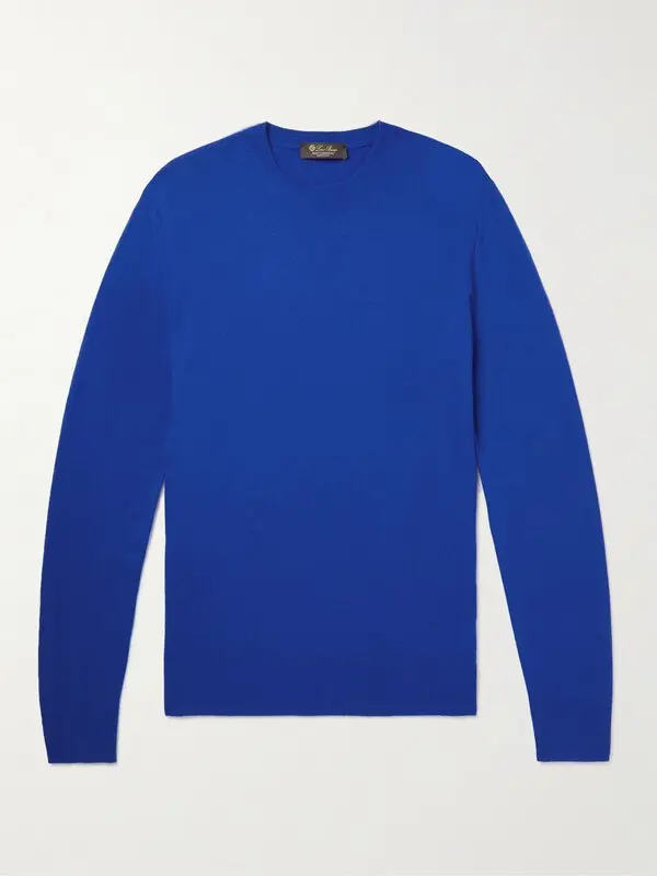 Loro Piana Baby Cashmere Superlight Dyed Crewneck - Blue