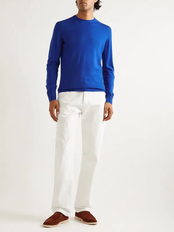 Loro Piana Baby Cashmere Superlight Dyed Crewneck - Blue