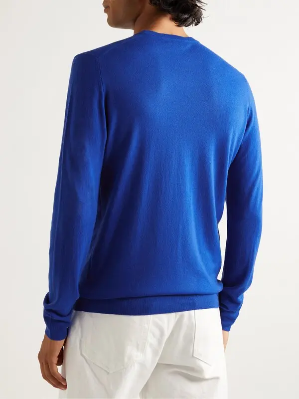 Loro Piana Baby Cashmere Superlight Dyed Crewneck - Blue