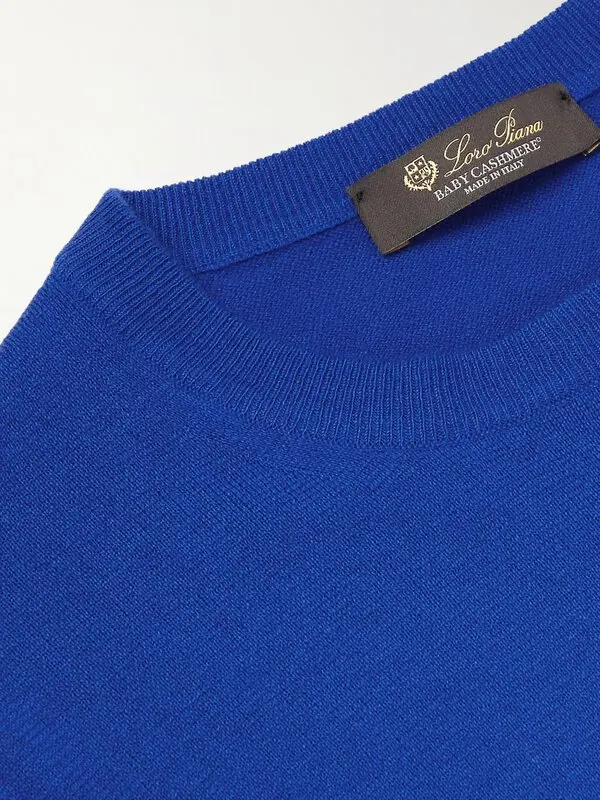 Loro Piana Baby Cashmere Superlight Dyed Crewneck - Blue