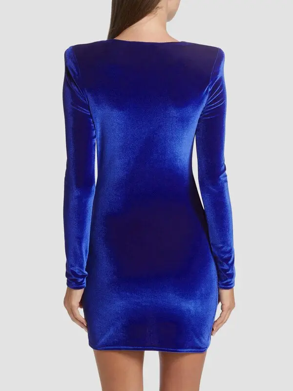 ALBERTO AUDENINO Fance Velvet Ruched Minidress