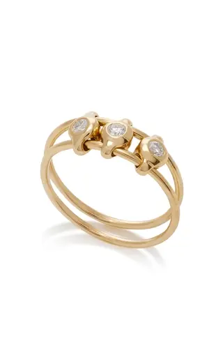 YI COLLECTION Orbit 18k Yellow Gold Diamond Ring