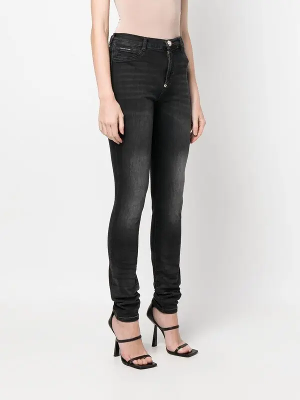 Philipp Plein High-waisted Skinny-cut Jeans - Black