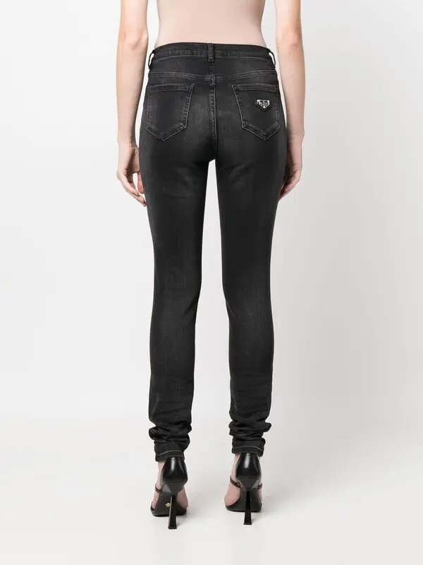 Philipp Plein High-waisted Skinny-cut Jeans - Black