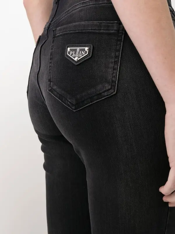 Philipp Plein High-waisted Skinny-cut Jeans - Black