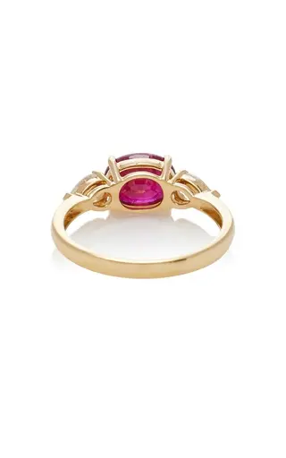 YI COLLECTION 18k Yellow Gold Ruby, Diamond Ring