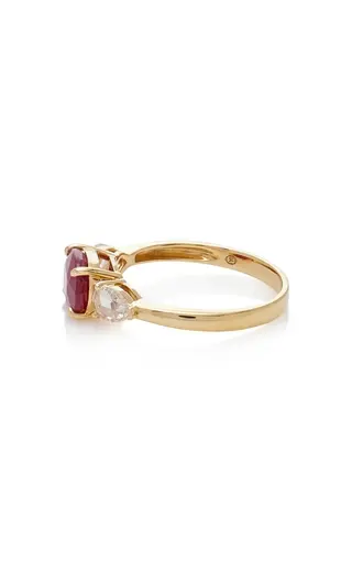 YI COLLECTION 18k Yellow Gold Ruby, Diamond Ring