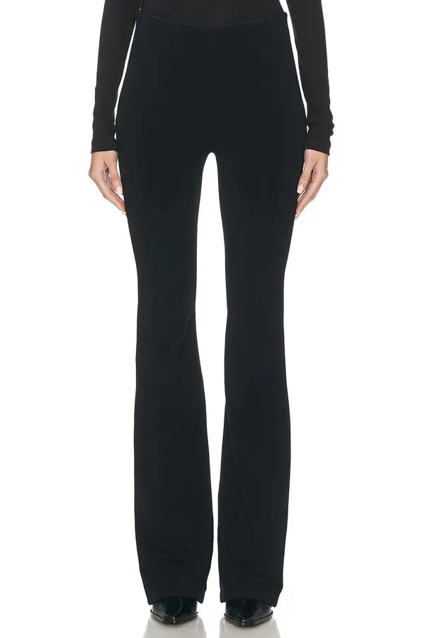 Sprwmn Micro Flare Trousers - Black