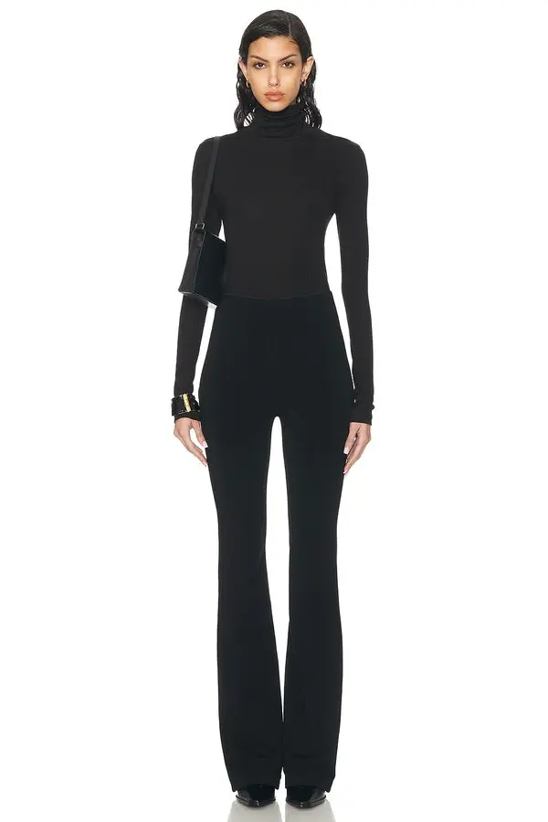 Sprwmn Micro Flare Trousers - Black