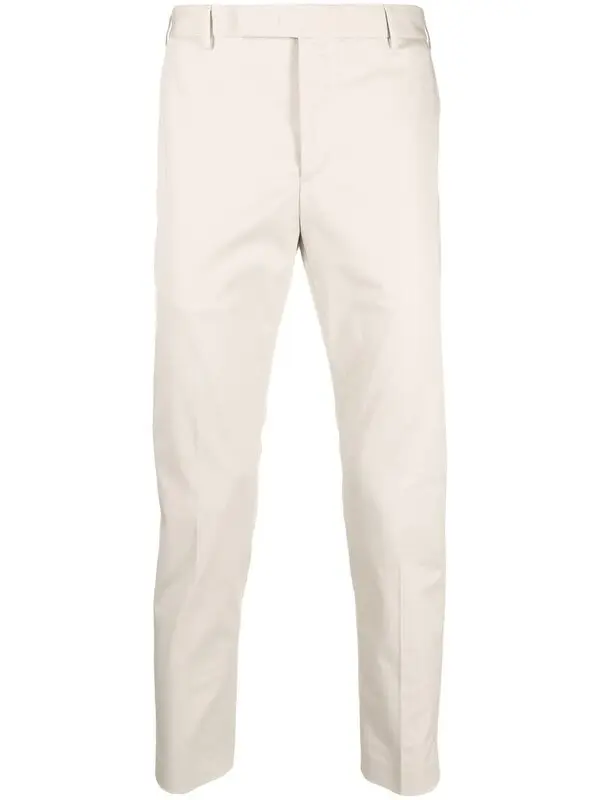 PT TORINO Tailored Cotton Trousers - Neutrals