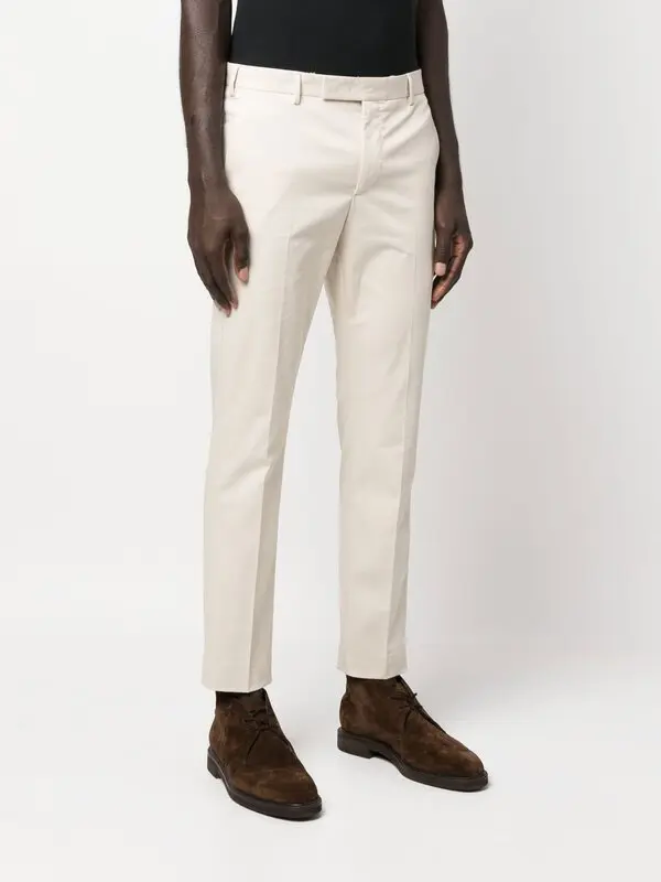 PT TORINO Tailored Cotton Trousers - Neutrals