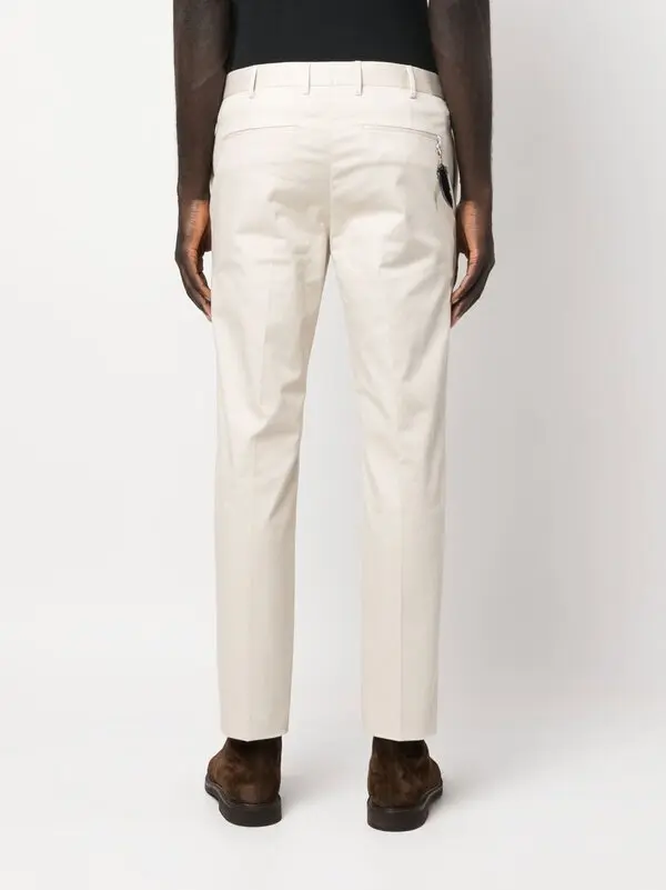 PT TORINO Tailored Cotton Trousers - Neutrals