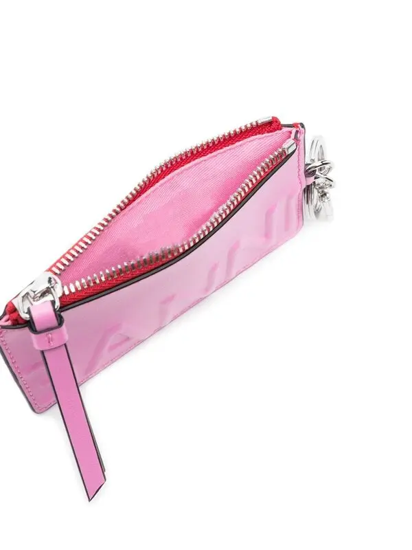 Ganni Two-Tone Leather Wallet - Red | Editorialist