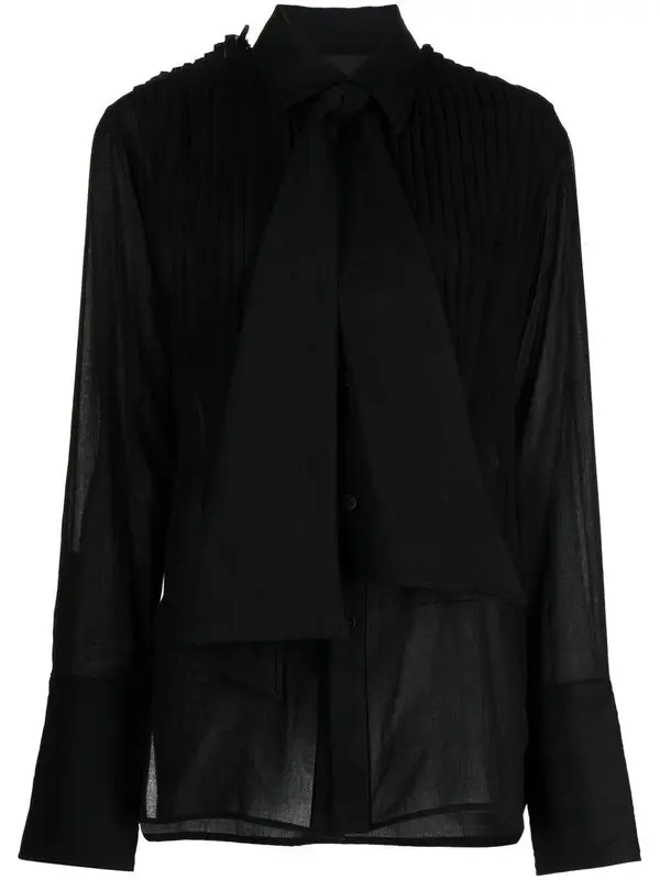 Yohji Yamamoto Pussy-bow Collar Blouse