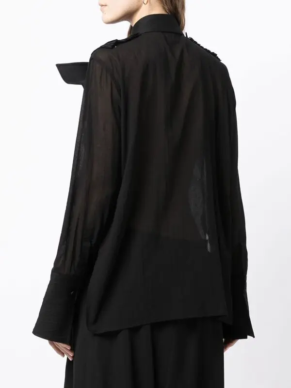 Yohji Yamamoto Pussy-bow Collar Blouse
