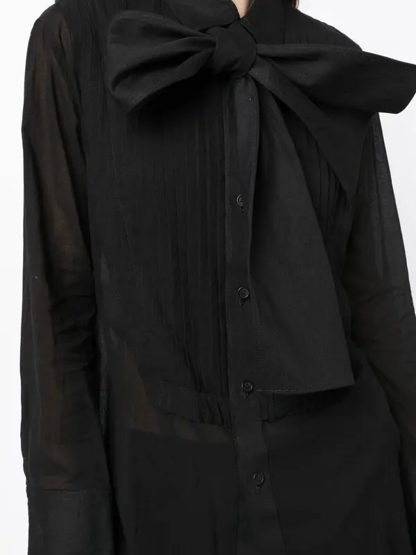 Yohji Yamamoto Pussy-bow Collar Blouse