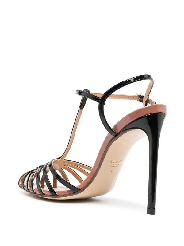 FRANCESCO RUSSO Pointed Toe 105mm Sandals - Black