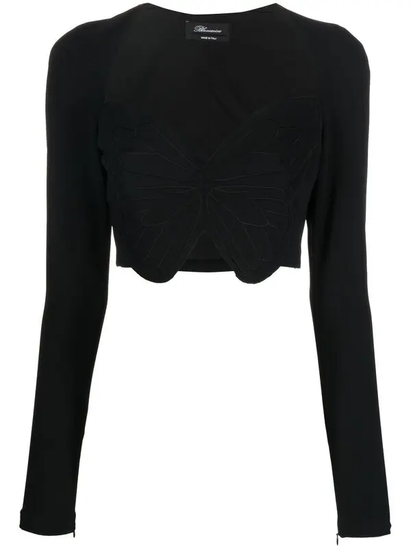 Blumarine Butterfly-motif Cropped Top
