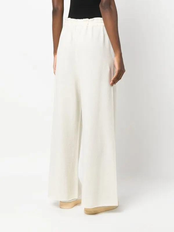 JIL SANDER Drawstring-waist Cashmere Trousers - Neutrals