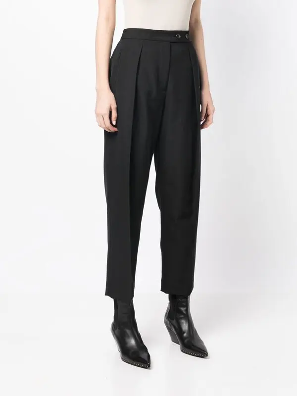 3.1 Phillip Lim High-waisted Tapered Trousers - Black