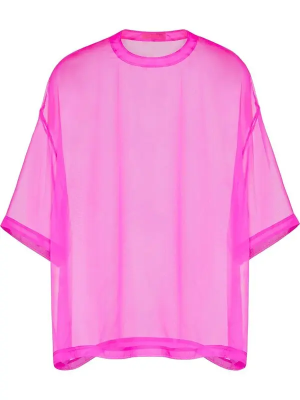 Valentino Garavani Crew Neck Chiffon Top
