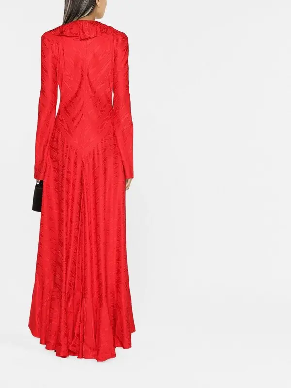 Philosophy Di Lorenzo Serafini Ruffled V-neck Gown