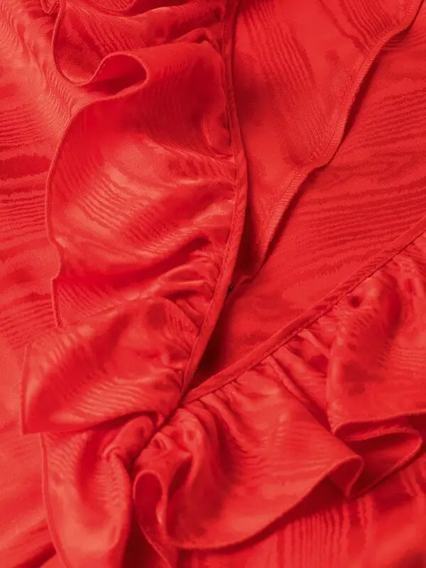 Philosophy Di Lorenzo Serafini Ruffled V-neck Gown